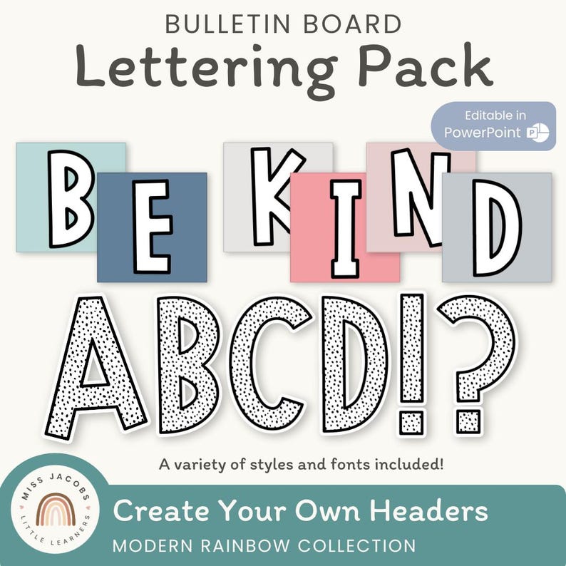CALM COLOURS and Messy Dots Classroom Display Headers | Editable ...