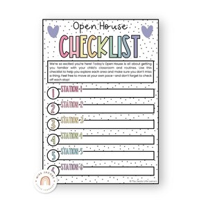 Open House Forms Bundle Spotty Pastel, Back to School Night Templates ...