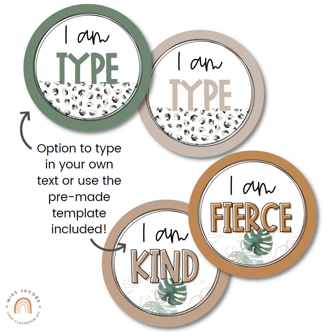Affirmation Station | MODERN JUNGLE | Classroom Decor | Editable - Etsy