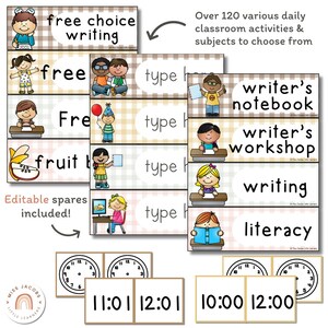 Daisy Visual Timetable for Kids, Editable Classroom Visual Schedule ...