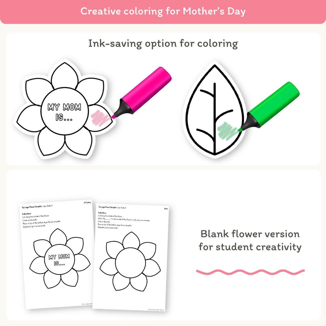 Printable Flower Pot Mother’s Day Craft, Writing and DIY Keepsake Gift ...