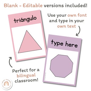 Shape Posters | Modern Simple Pastels | Calm Classroom Decor | Editable ...