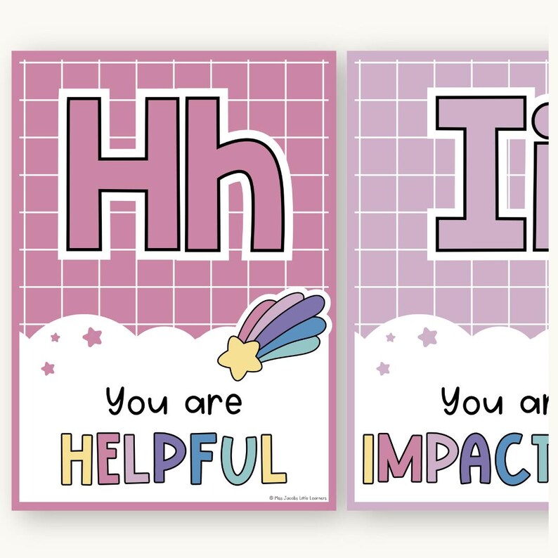 Dreamy Space Affirmation Alphabet Posters: ABC Positive Affirmation ...