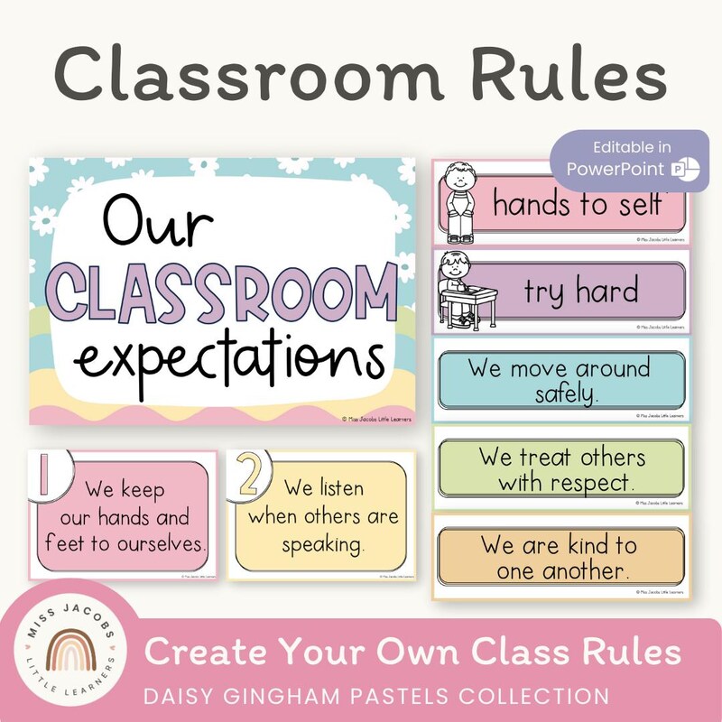 Classroom Rules Displays - Etsy UK