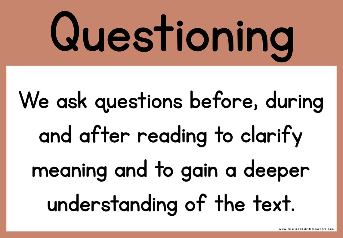 Comprehension Strategy Posters BOHO VIBES Desert Neutral | Etsy