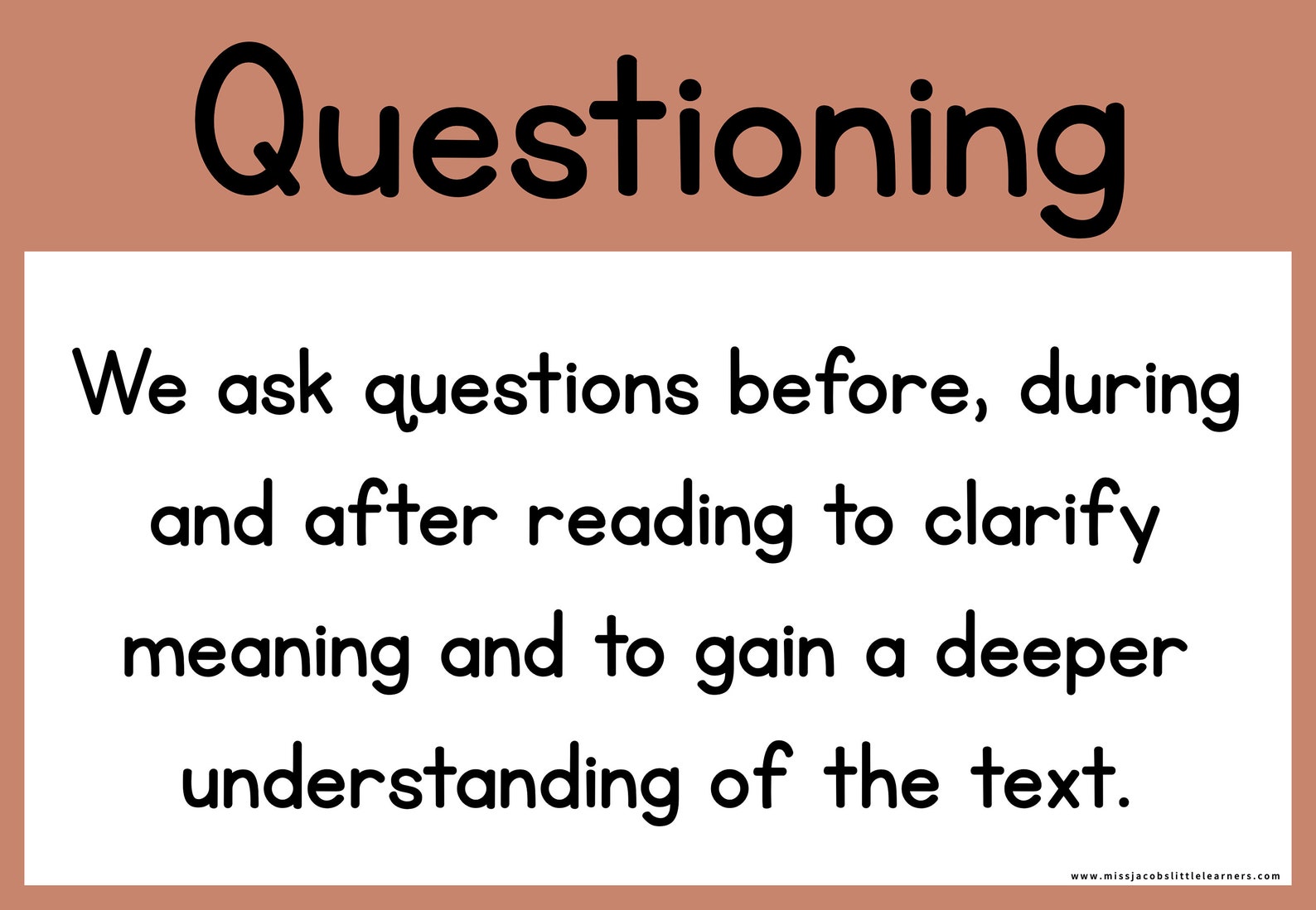 Comprehension Strategy Posters BOHO VIBES Desert Neutral | Etsy