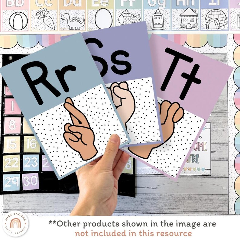 ASL (american Sign Language) Alphabet Posters | SPOTTY PASTELS - Etsy