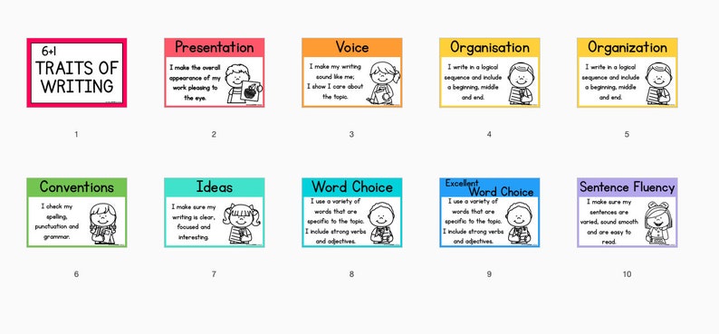 English Posters Bundle RAINBOW BRIGHTS Rainbow Themed - Etsy