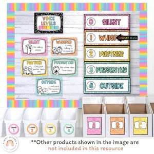 Cutesy Voice Levels Chart, Printable Classroom Voice Level Meter ...