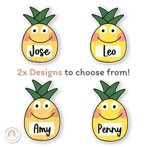 Tropical Pineapple Door Decor for Classroom, Editable Welcome Door ...