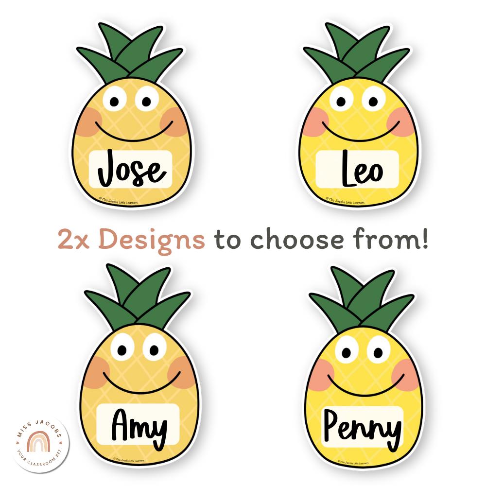 Tropical Pineapple Door Decor for Classroom, Editable Welcome Door ...