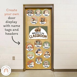 Woodland Door Display Animals Classroom Decor, Back to School Door Sign ...