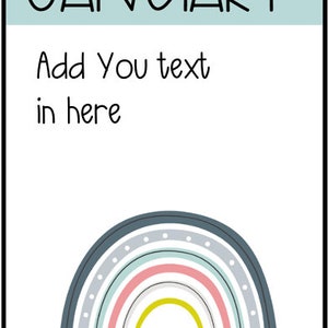 MODERN RAINBOW Birthday Display | Editable | Calm Colors Classroom ...