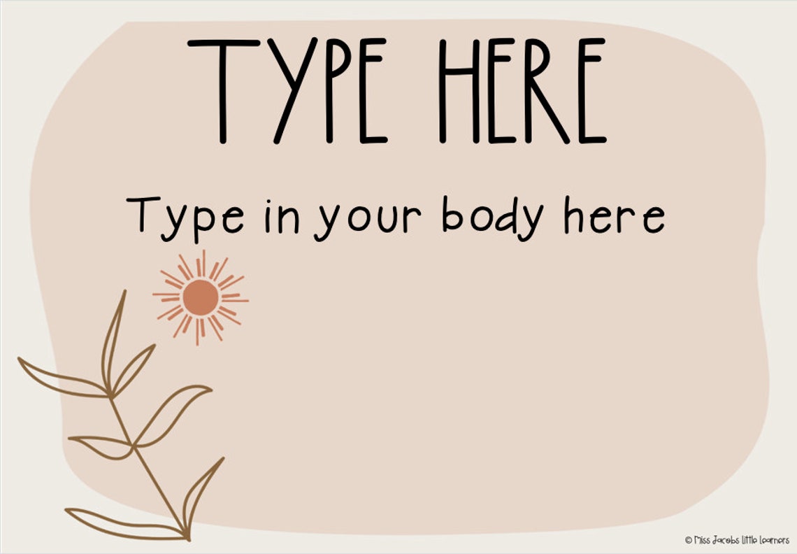 BOHO VIBES Editable Classroom Posters Desert Neutral - Etsy