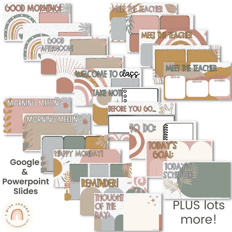 Slides SPOTTY BOHO Classroom Decor Google Slides Templates - Etsy