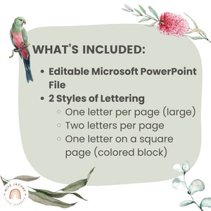 Australiana Bulletin Board Lettering Pack | EDITABLE | Australian Flora ...