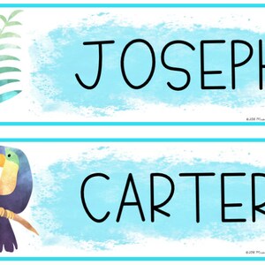 TROPICAL Classroom Labels and Student Name Plates | Editable | Tropical ...