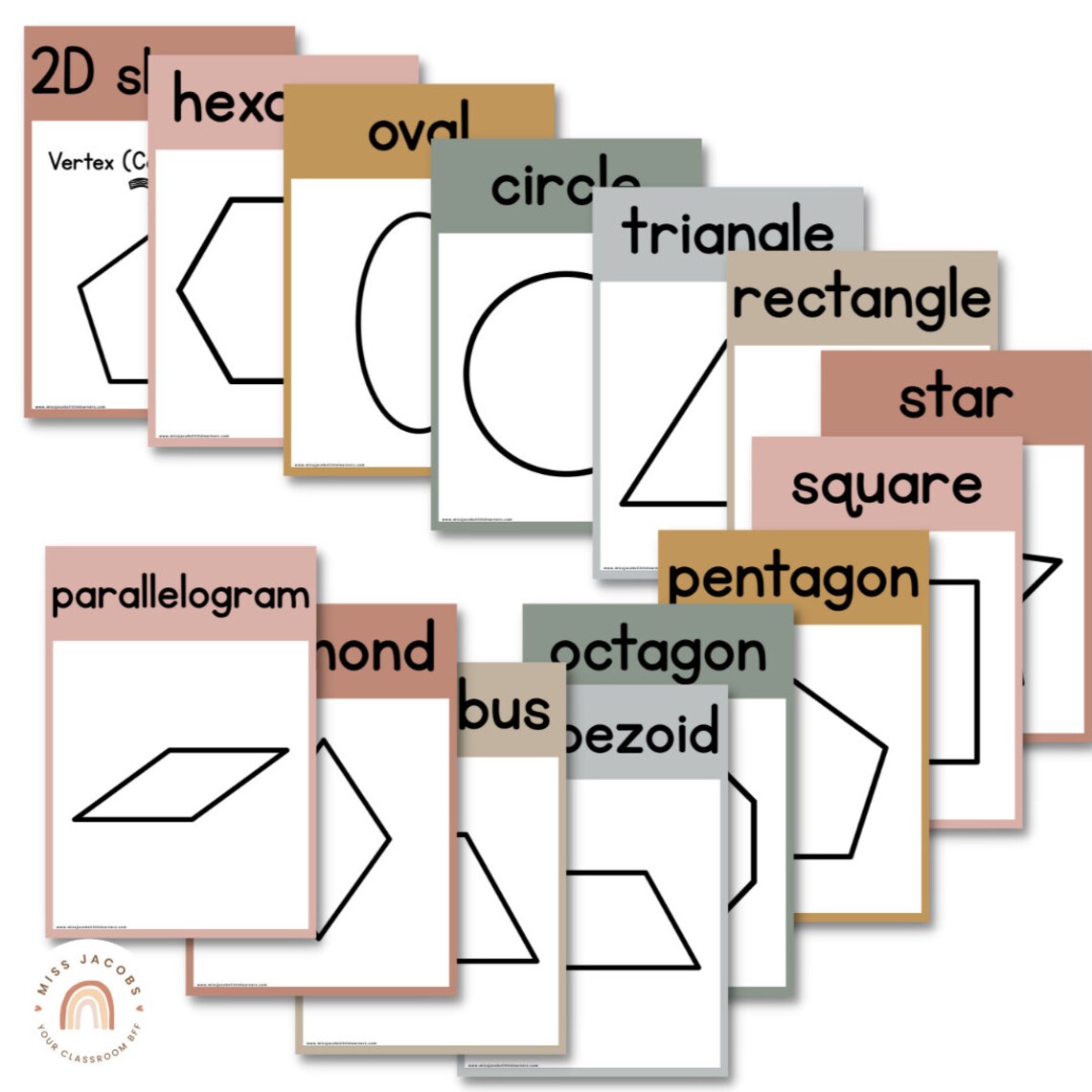 NEUTRAL Shape Posters Boho Neutral Color Palette Neutral - Etsy