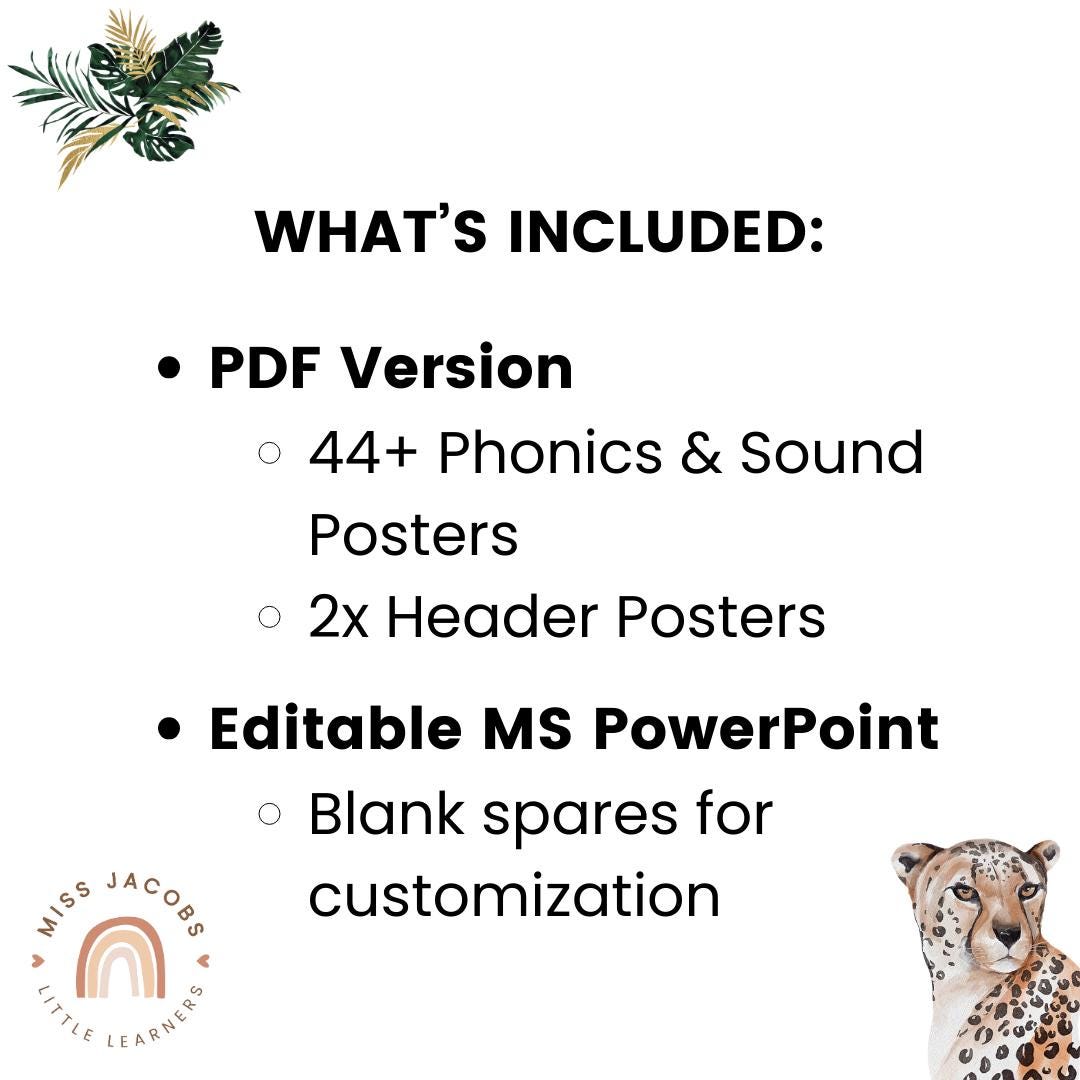 80+ Phonics Posters, Printable Earthy Phonics Anchor Charts for Sound ...