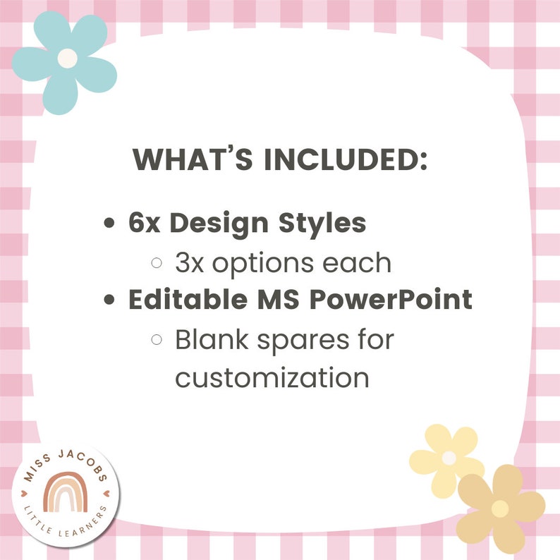 Meet the Teacher Templates | Daisy Gingham Pastels Classroom Decor ...