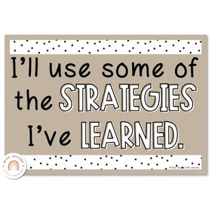 SPOTTY BOHO Growth Mindset Posters | Neutral Rainbow Classroom Decor ...