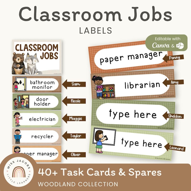 Classroom Job Nature Theme - Etsy