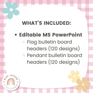 Bunting and Display Banners | Daisy Gingham Pastels Classroom Decor ...