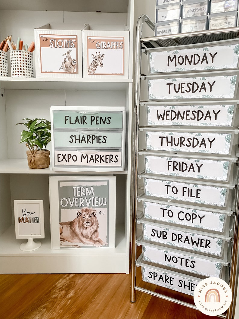 MODERN JUNGLE Classroom Decor Bundle EDITABLE Boho Jungle - Etsy