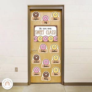 Editable Donut Door Display for Classroom, Cute Welcome Door Signs ...