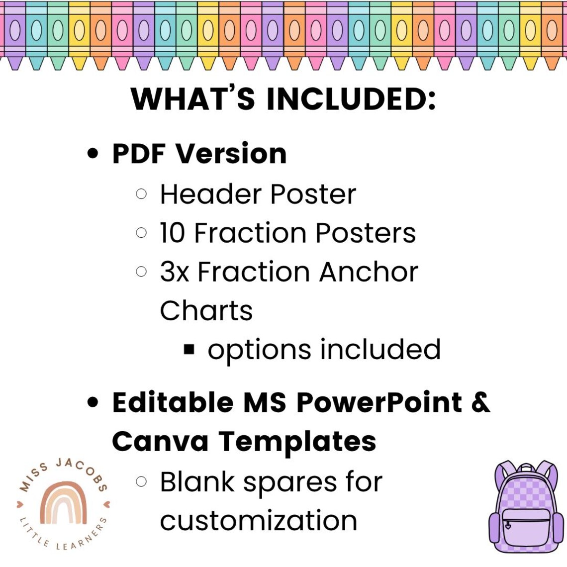 Cutesy Fraction Posters, Printable Fraction Anchor Charts, Fraction to ...