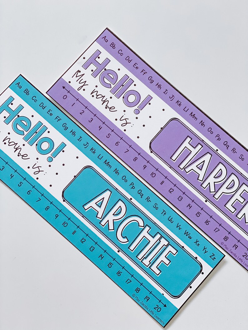Student Name & Goals Plates SPOTTY BRIGHTS Editable - Etsy