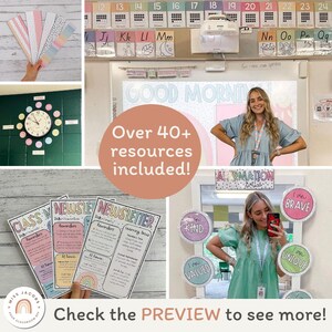 SPOTTY PASTELS Classroom Decor Bundle | Muted Rainbow Decor | Editable ...