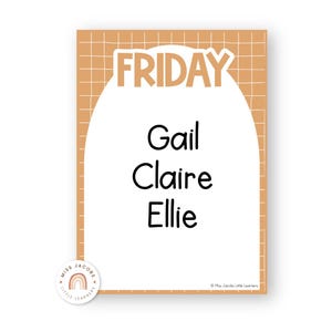 Woodland News Roster Show & Tell Display, Editable Sharing Time Chart ...