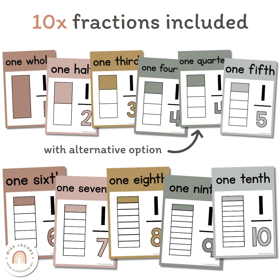 NEUTRAL Fractions Posters | Boho Neutral Color Palette | Neutral ...