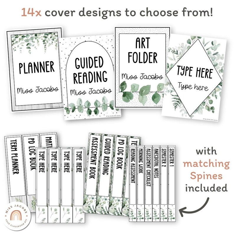Editable Binder Covers & Spine Labels, Teacher Organization Set ...