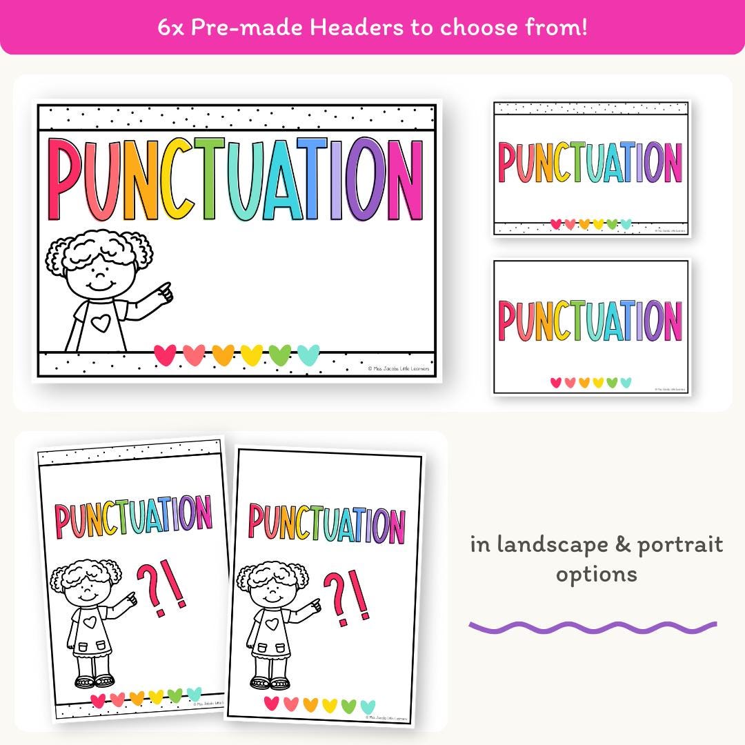 Punctuation Posters | RAINBOW BRIGHTS - Etsy