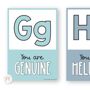 Spotty Pastel Affirmation Alphabet Posters, Rainbow Affirmations for ...