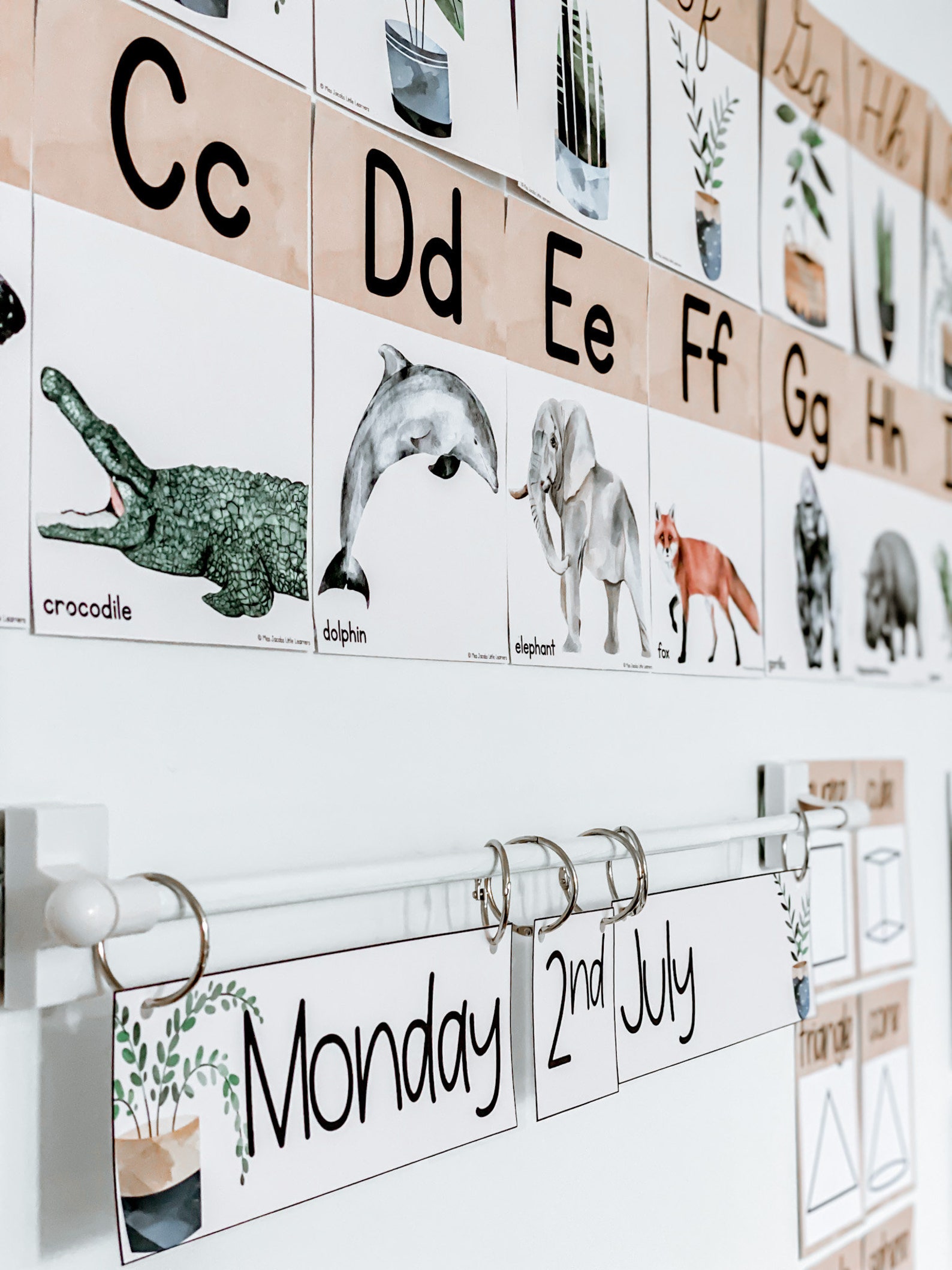 Modern Boho Plants Alphabet Posters Rustic Boho Classroom - Etsy