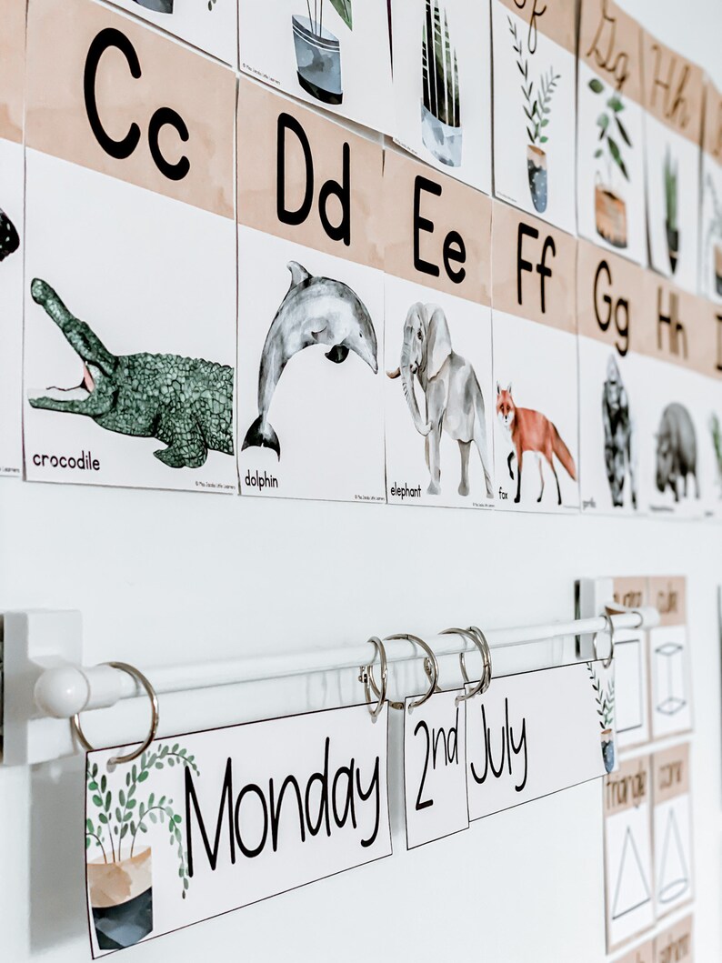 Modern Boho Plants Alphabet Posters Rustic Boho Classroom - Etsy