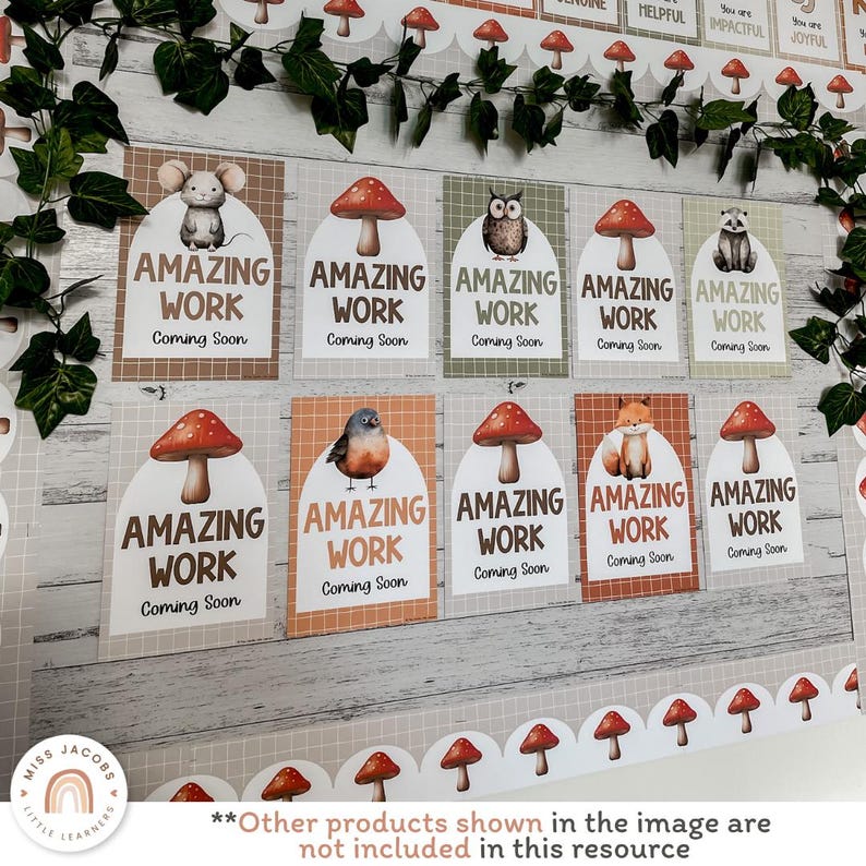 Woodland Amazing Work Coming Soon Posters, Forest Animals Theme ...