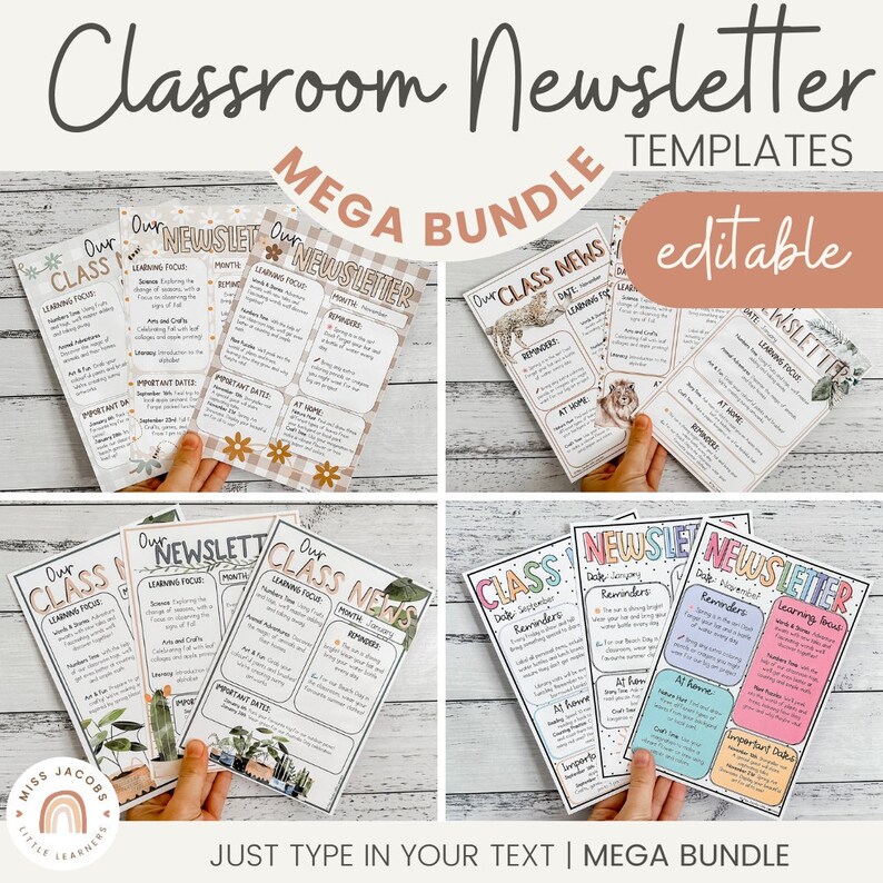 Class Newsletter Templates Mega Bundle - Etsy