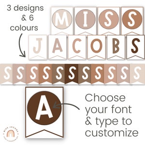 OMBRE NEUTRALS Classroom Decor BUNDLE Editable Neutral Decor - Etsy