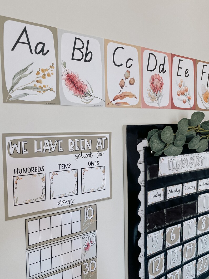 AUSTRALIANA Alphabet Posters Flora and Fauna Classroom Decor - Etsy