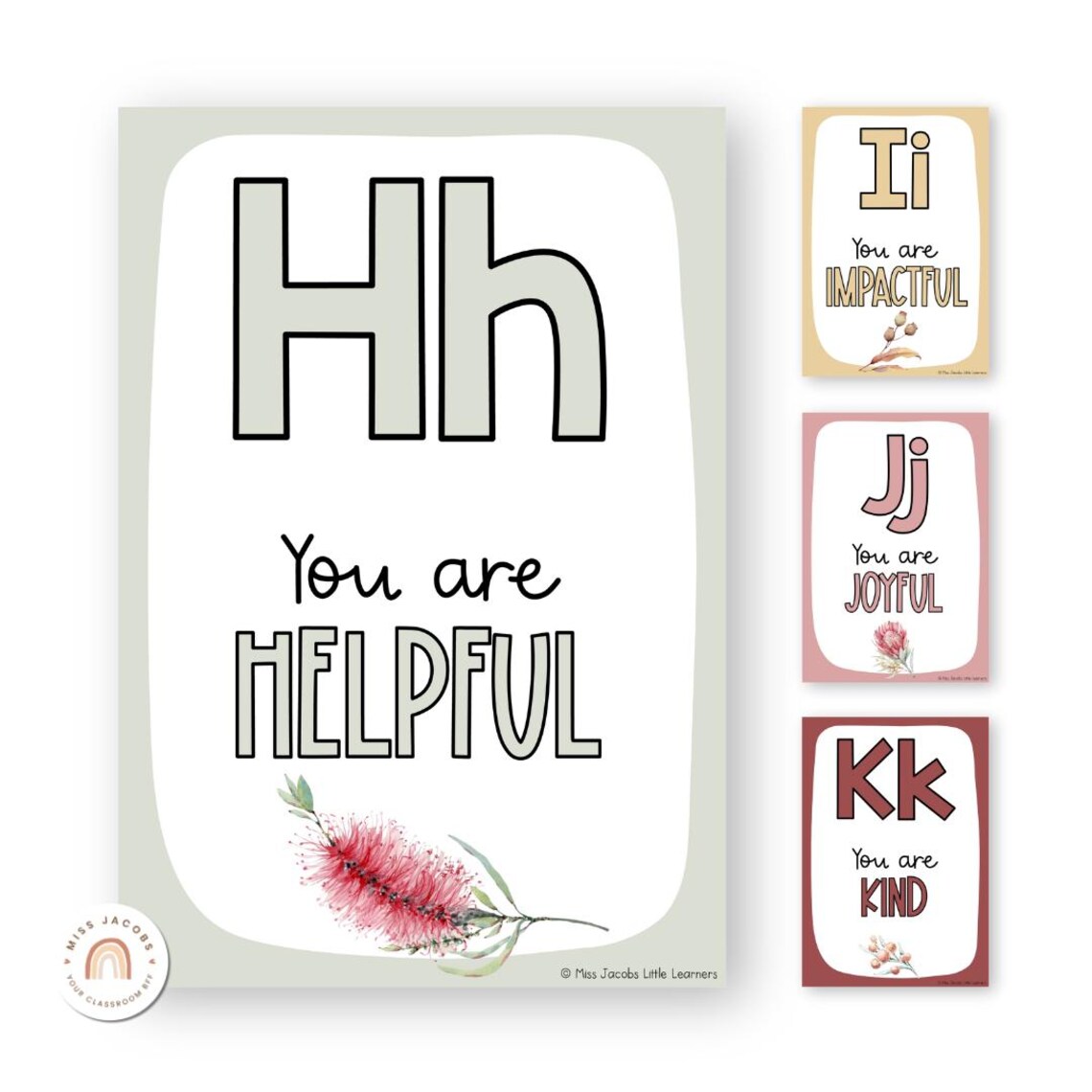Affirmation Alphabet Posters Australiana Theme, Printable Australian ...