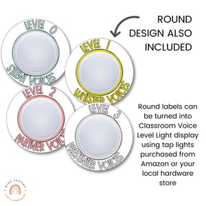 Modern Rainbow Voice Noise Level Display | EDITABLE Classroom Teacher ...