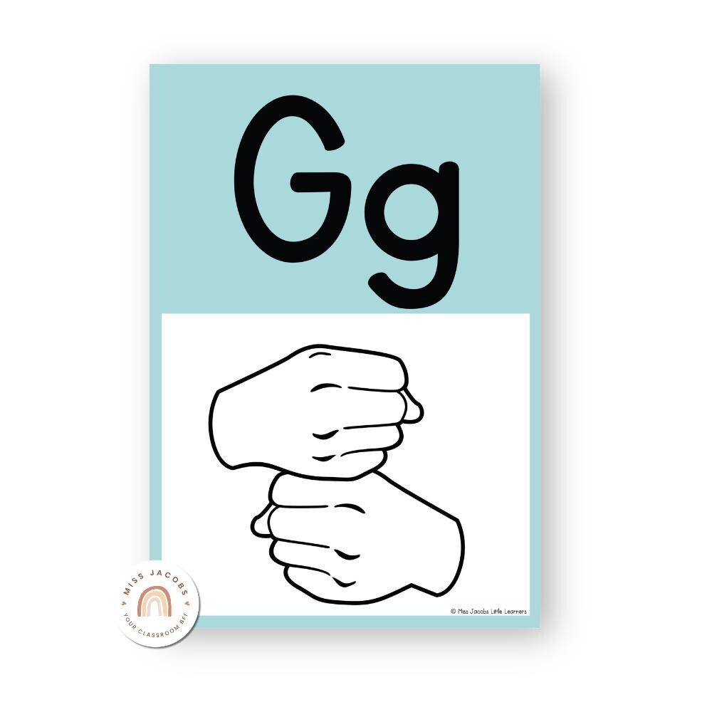 Auslan Alphabet Posters | SPOTTY PASTELS | Muted Rainbow Decor - Etsy