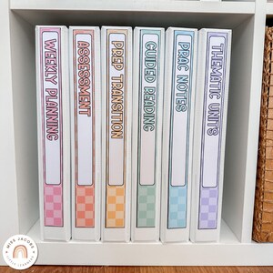 Cutesy Binder Covers and Spines, Colorful Binder Spines Templates ...