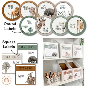Classroom Labels Bundle | Modern Jungle | Editable Classroom Decor - Etsy