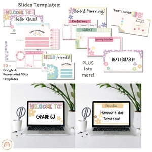 Daisy Gingham Pastels Classroom Decor Bundle Muted Rainbow Theme ...
