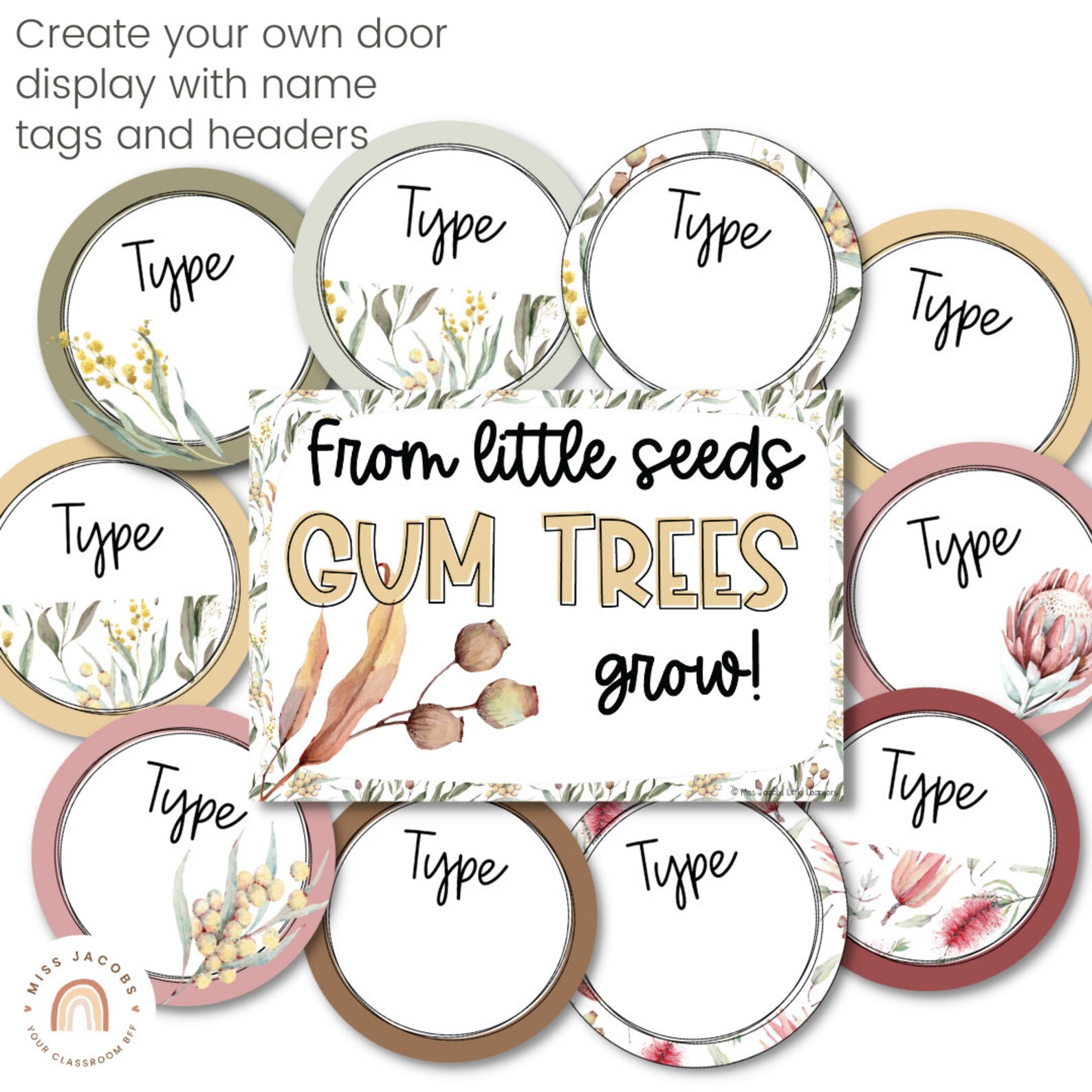 AUSTRALIANA Door Display | Flora and Fauna Classroom Decor - Etsy